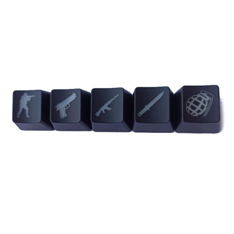 Buy 5Pcs OEM R4 Profile ABS Backlit Keycap Gaming Keycaps Key Button CS ...
