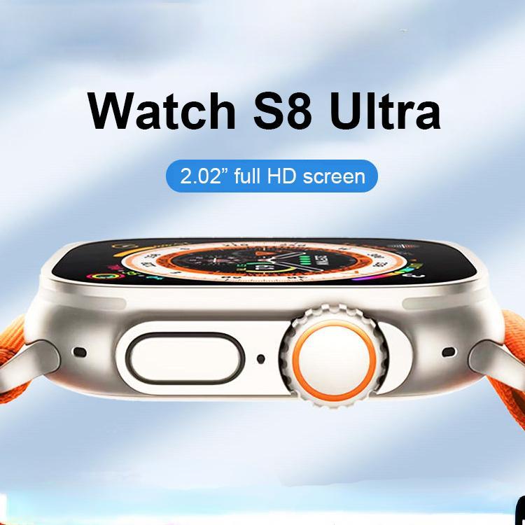 Buy SmartWatch Series 8 Men NFC Body Temperature SOS 3 Button ...