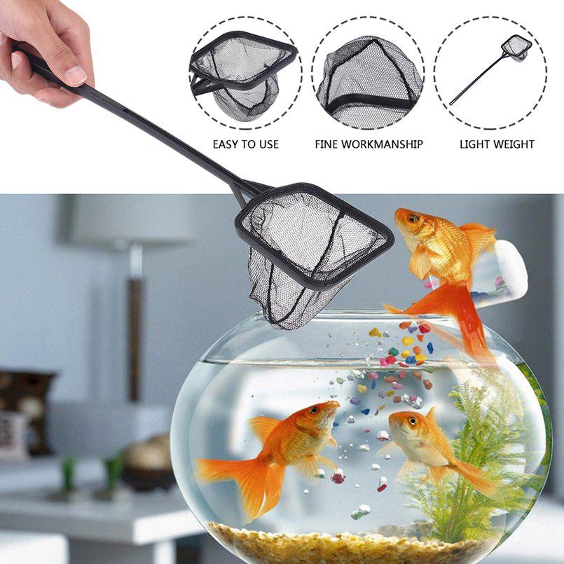 Buy ICOCO Portable Long Handle Square Aquarium Fish Tank Fishing Net ...