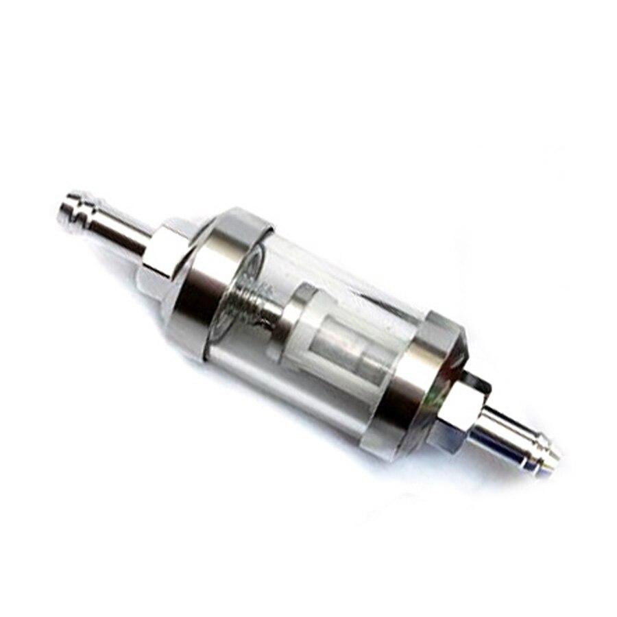 High Quality 8mm 5/16 Chrome Fuel Filter Car Petrol Diesel Inline Tube ...