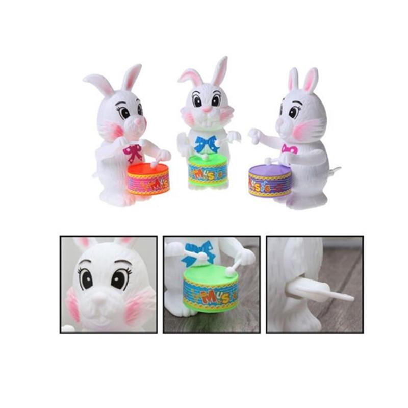 1pc Funny Cute Kid Girls Rabbit Drumming Toy Clockwork Wind-Up Toy for ...