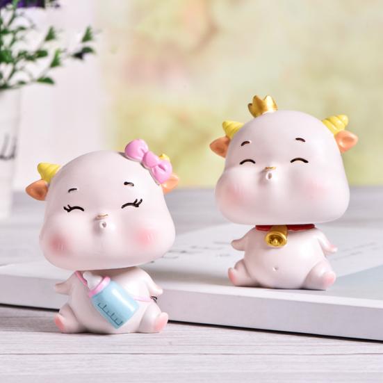 Mini Imitation High Ornament Cattle Resin Creative Cartoon Cattle ...