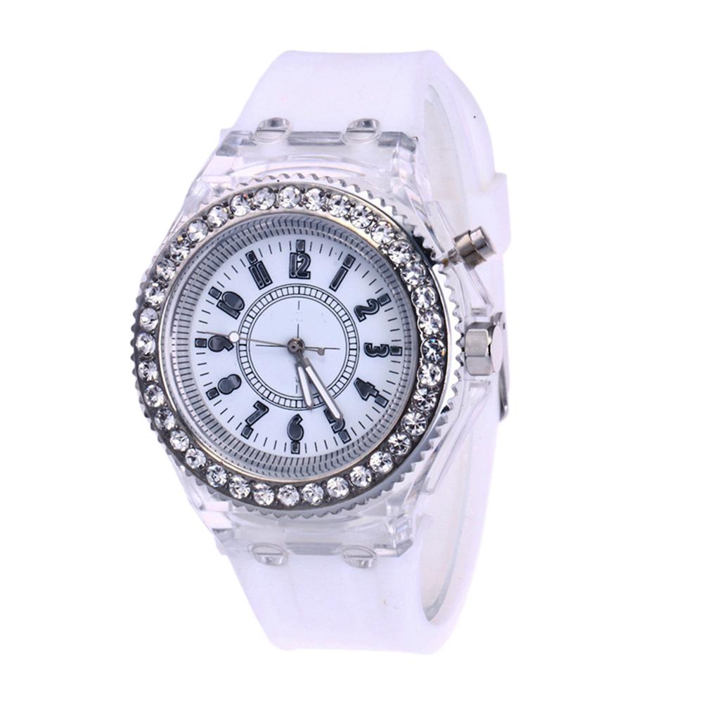 Kids Students Watch Light Up LED Glow Crystal Bling Kids Watches ...