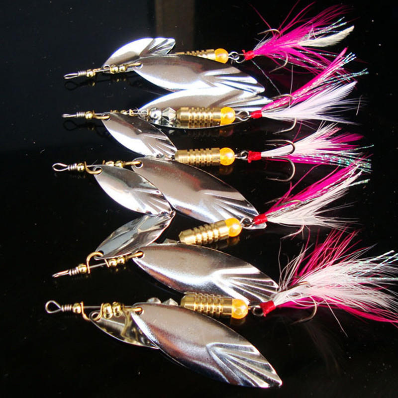 Buy 5pc Lures Fishing Bait Metal Sea Swimbait Shad Lot Baits Spoon at ...