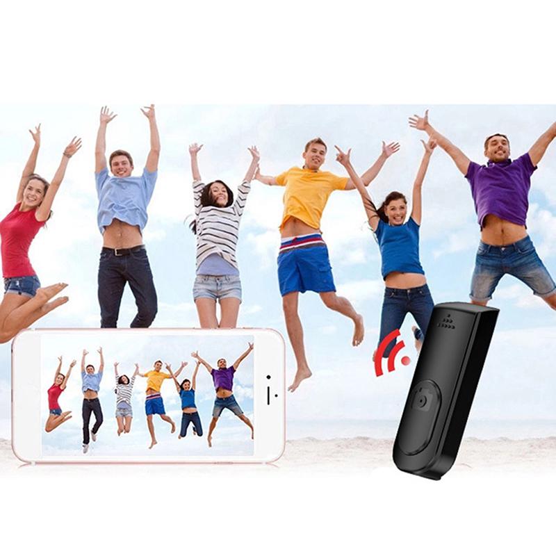 Rechargeable Wireless Bluetooth Self-timer Selfie Stick Shutter Remote ...
