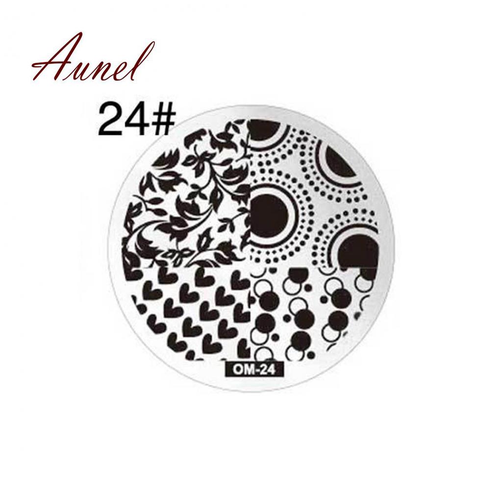 Buy Circular Floral Nail Stamping Plate Diy Polish Nail Tool at ...