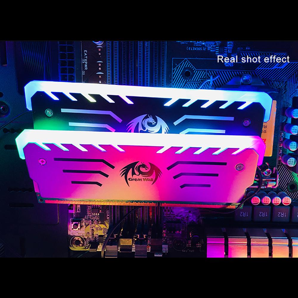 Buy Great Wall 3PIN RAM Cooler Memory Cooling Vest 256 RGB Automatic ...