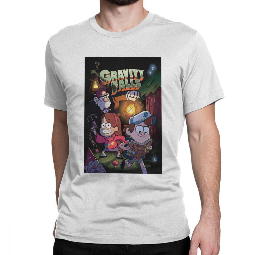 Gravity Falls Men T Shirts Casual Tees Short Sleeve Crew Neck T -Shirt 100 %Cotton Graphic ...
