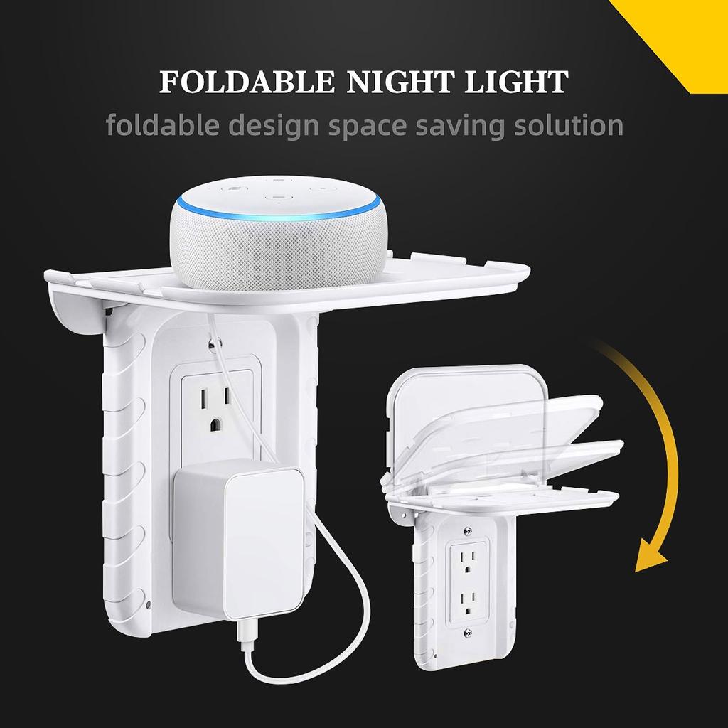 10lbs Switch Wall-Mounted LED Light Shelf Home Phone Charging Storage ...