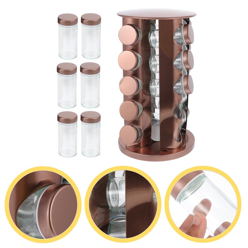 Buy MENGZHICHICHI1012pcs Seasoning Rack Creative Revolving Stainless ...