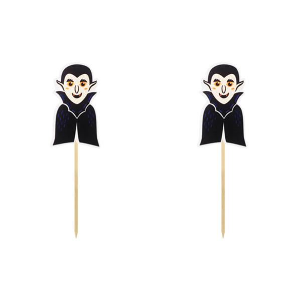 Buy 12pcs Cake Topper Paper Vampire Safe Creative Party Supplies ...