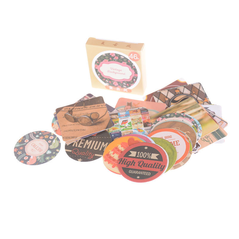 Buy 46Pcs Vintage Retro Pattern Stickers Kids Toy Diy Scrapbooking ...