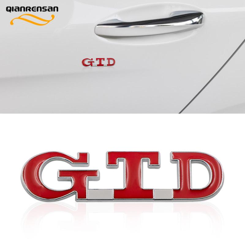 1 PCS Car Model GTD logo 3D Metal Badge Car Sticker Zinc Alloy Badge ...