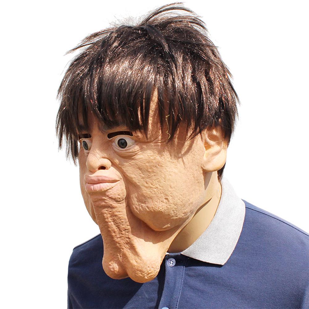 Funny Double Chin Latex Head Mask Halloween Custome Party Cosplay Props ...