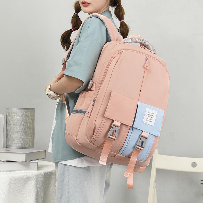 Fashion Backpack Schoolbag Large Capacity College Style Student ...