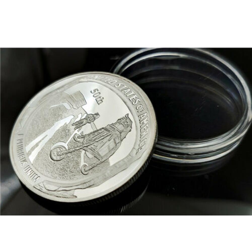 Buy 50th Anniversary Apollo 11 Moon Landing Silver Commemorative Coin ...