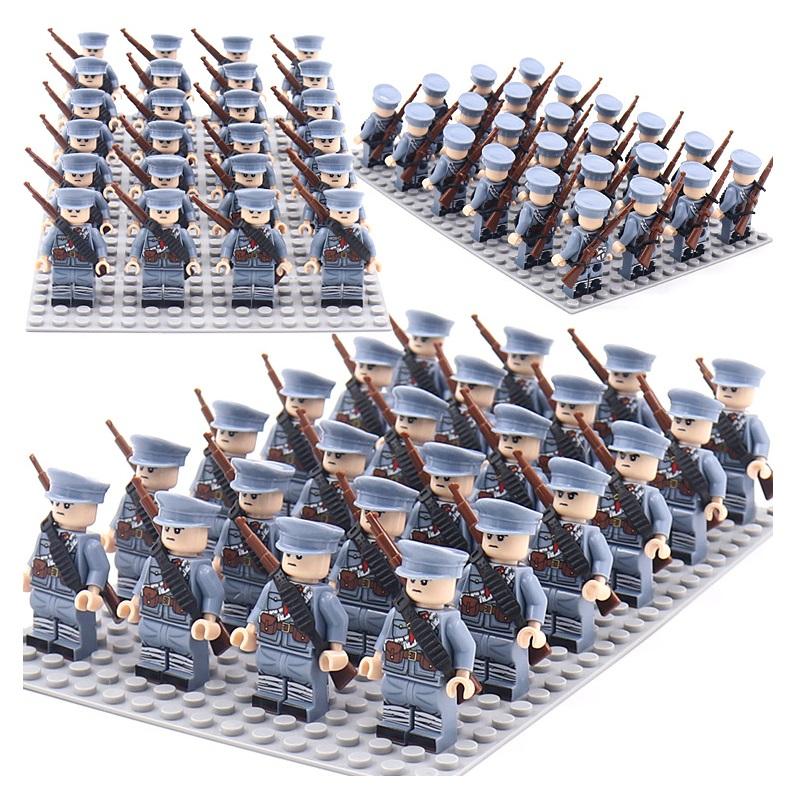 Buy 24PCS/SET World War II Military German Soviet Army Soldiers Rifle Weapons Gun Minifigure ...