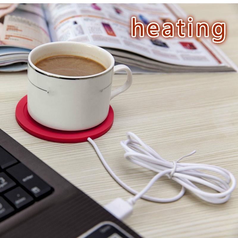 1 PC USB Silicone Heat Insulation Coasters Heating Coasters Warm Cups ...