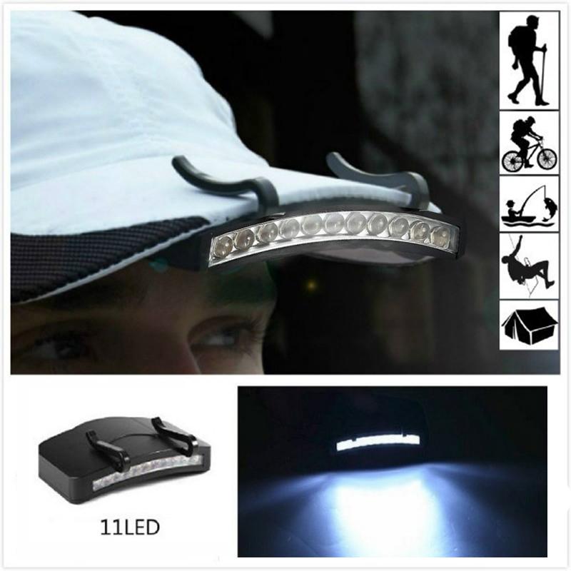 Buy 11 LEDs Headlight Energy Saving Clip-On Cap Light Fishing ...