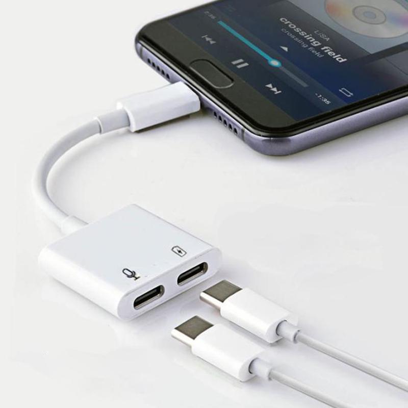 Buy Headphone 2 In 1 Adapter Stereo Earphone Type-C Digital Audio Fast ...
