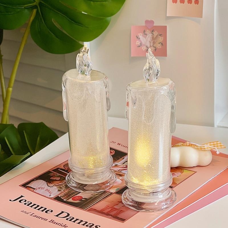 Buy Flameless LED Candle Lamp Night Light Bedroom Wedding Table ...
