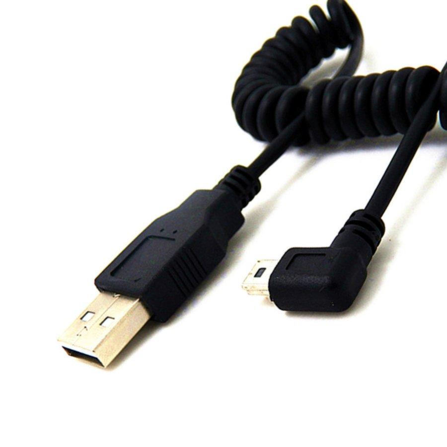 Buy USB 2.0 Left Angle 90 Degree A Male To Left Angle Mini B 5p Male ...