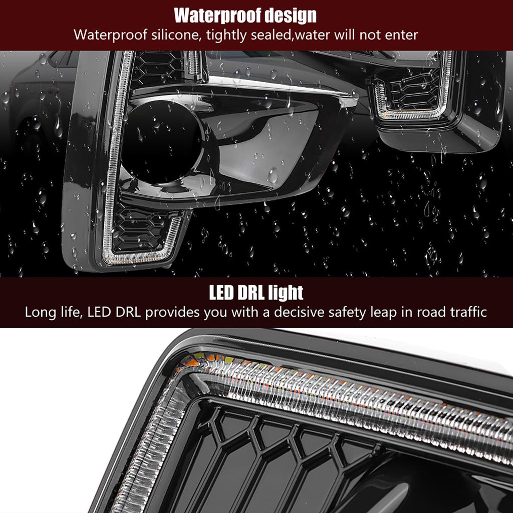 Buy 1 Pair Car Daytime Running Light Turn Signal DRL LED Fog Lamp Cover for Hilux Revo 2018 at ...