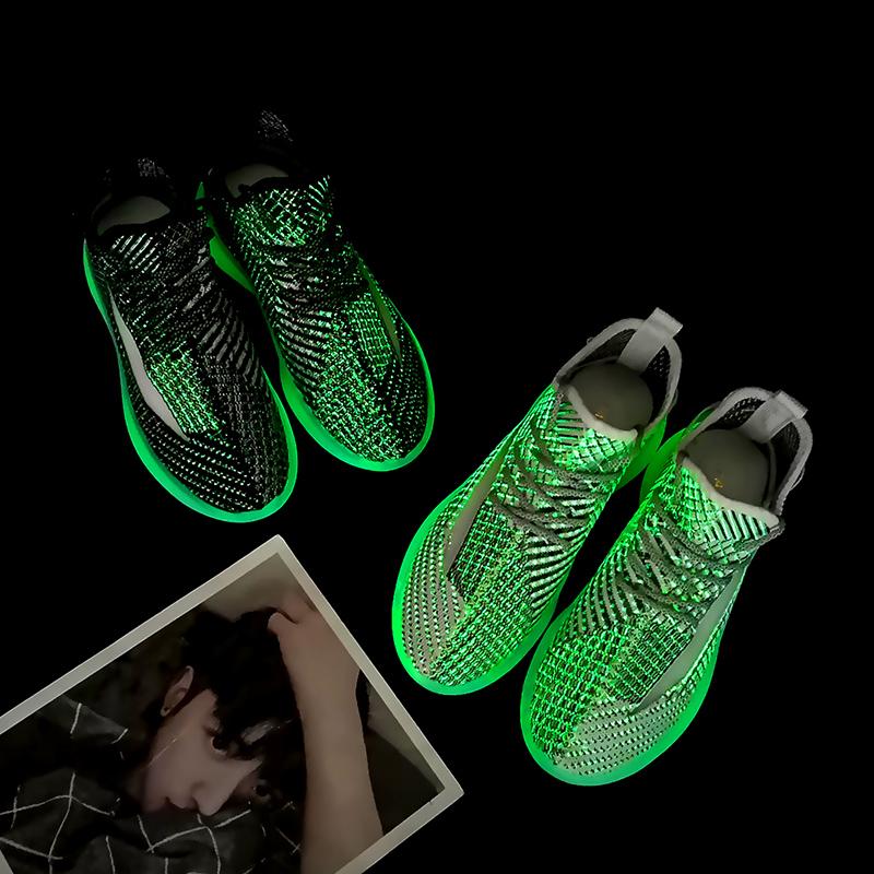 Buy Fashion Casual Shoes Male Fluorescent Shoes Yzy Shoes Breathable ...