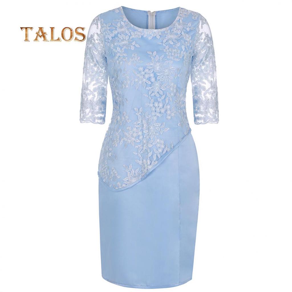 Buy MSD Women Clothing Plus Size Party Sheer Half Sleeve?Floral Lace ...