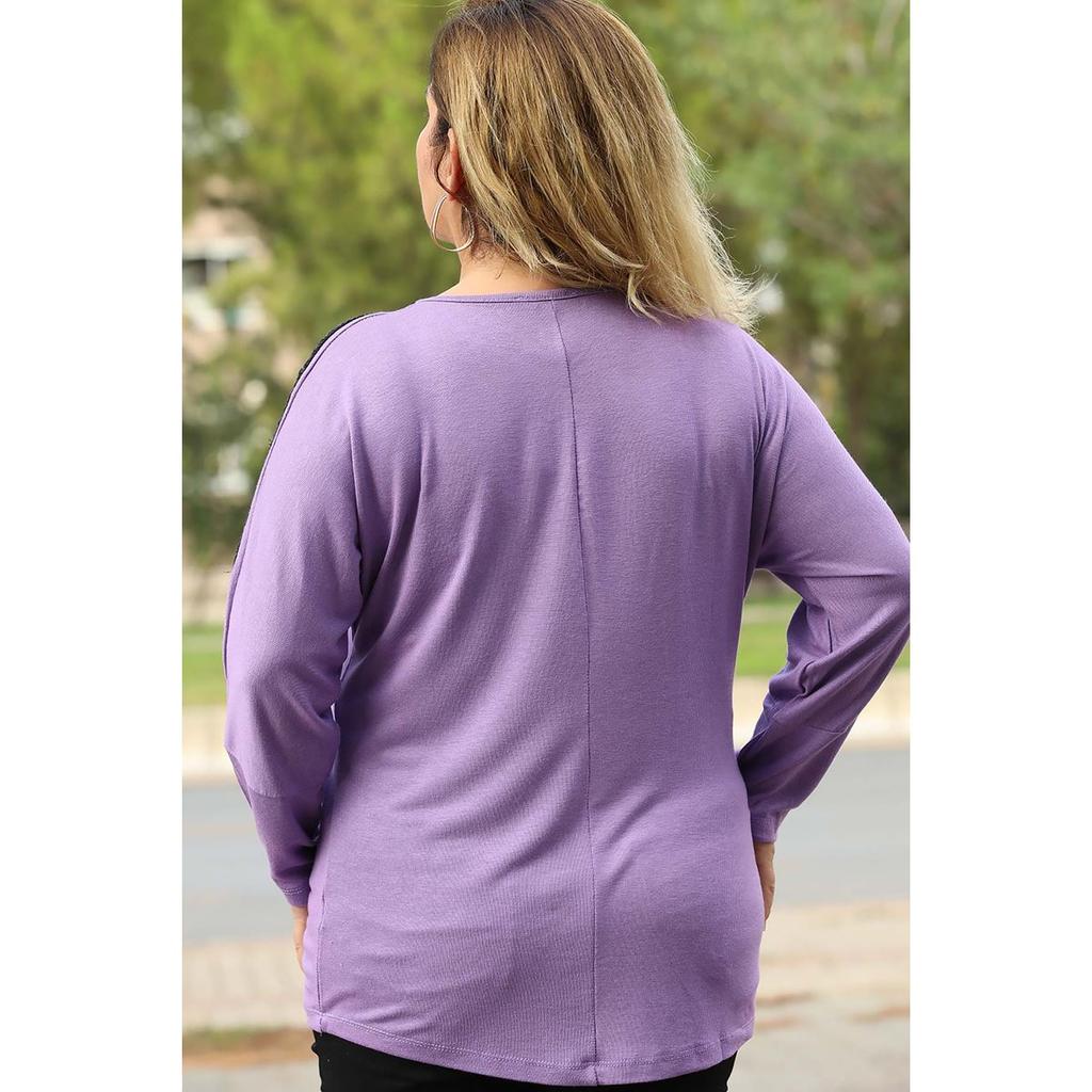 Lacy Lilac Plus Size Blouse uygun fiyatlı satın alın - fiyat, ücretsiz ...
