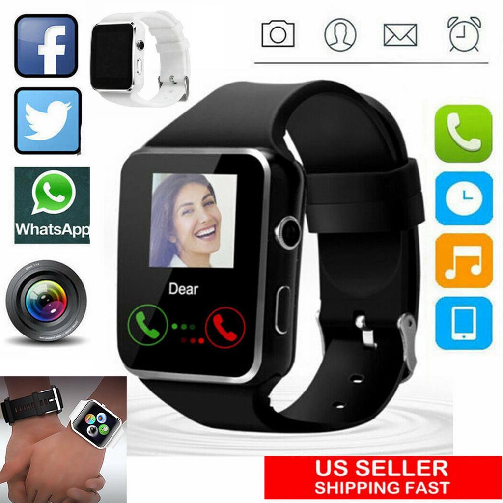 Buy PDTO New Bluetooth Unlocked Smart Phone Watch with Camera Sport for ...