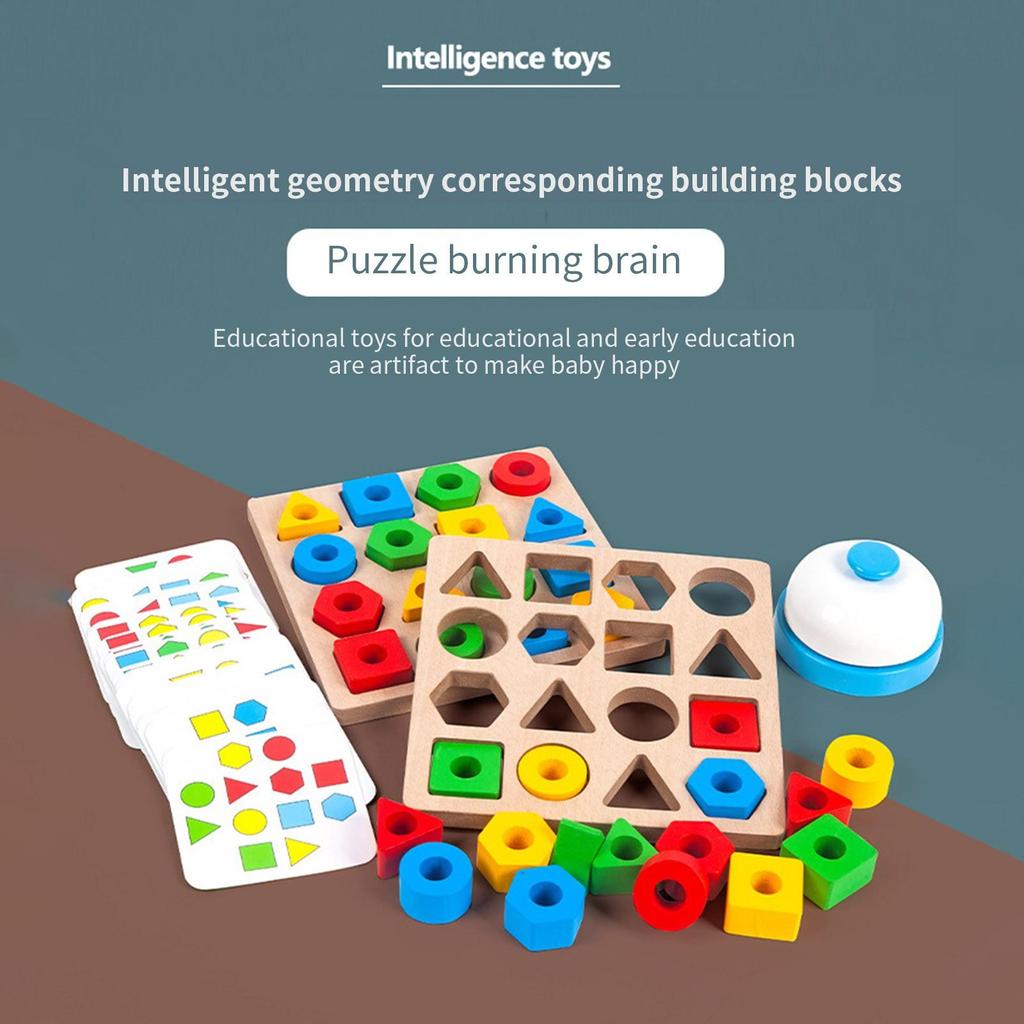 Koupit Wooden Geometric Confrontation Game Children's Puzzle Early ...