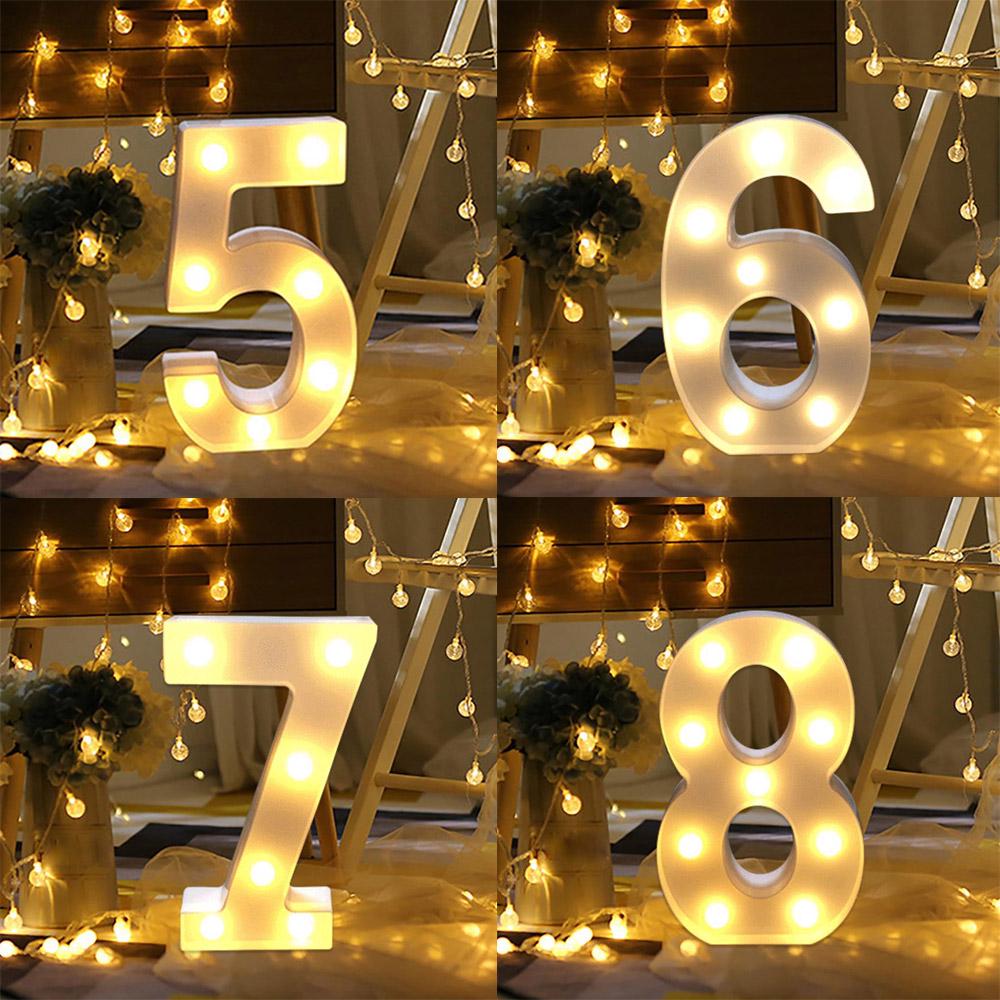 Buy Vintage Large LED Light Up Carnival Number Plastic Chic Shabby Sign ...