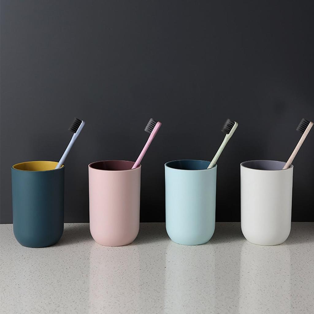 SX Creative Two-Color Mouthwash Cup Frosted Home Wash Cup Couple ...