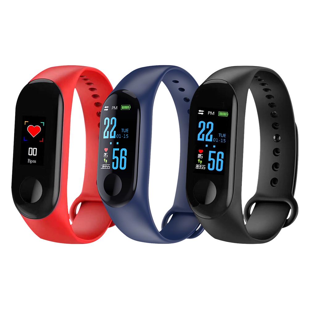 Buy M3 Color Screen Smart Bracelet Fitness Tracker Step Counter Heart ...