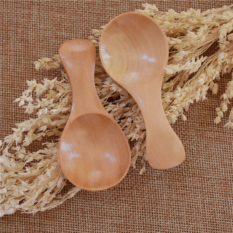 Buy Wood Short Handle Wide Milk Powder Spoon Wooden Seasoning Spoon at ...