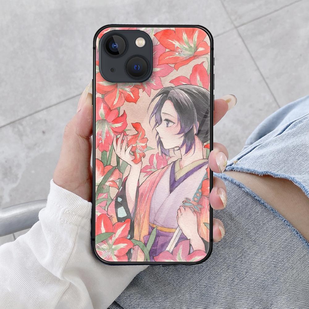 Buy Cartoon Kochou Shinobu Tempered Glass Phone Case Cover For IPhone 6 ...