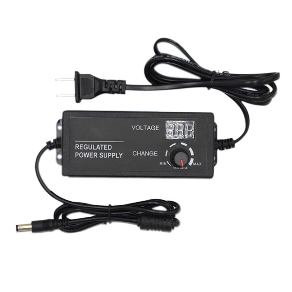 Buy AC/DC Adjustable Power Supply Adapter 3-12V 5A Voltage Display ...
