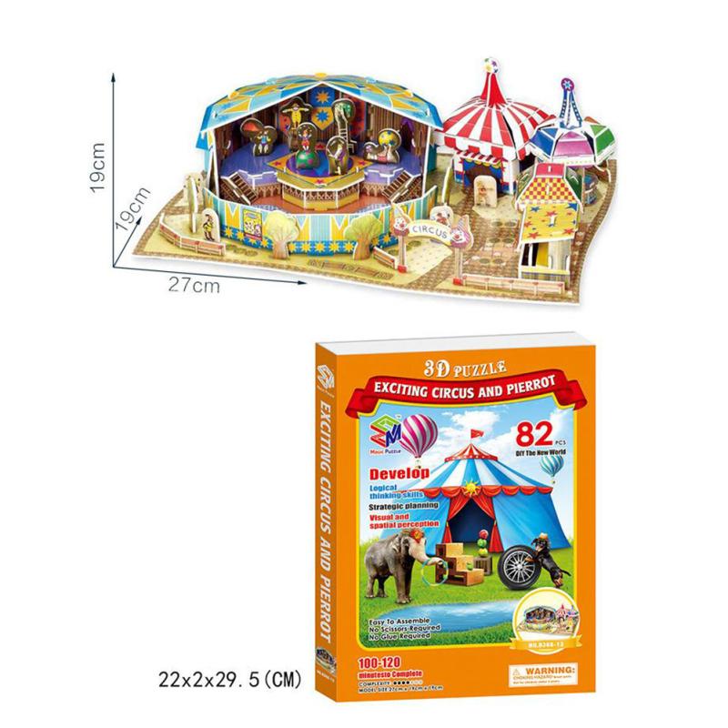 Buy 3D Three-dimensional Carousel Pirate Ship Park Paper Puzzle ...