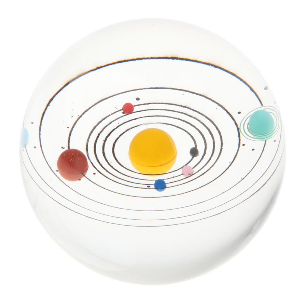 80mm Clear Solar System Crystal Ball Art Decor Photography Prop No ...