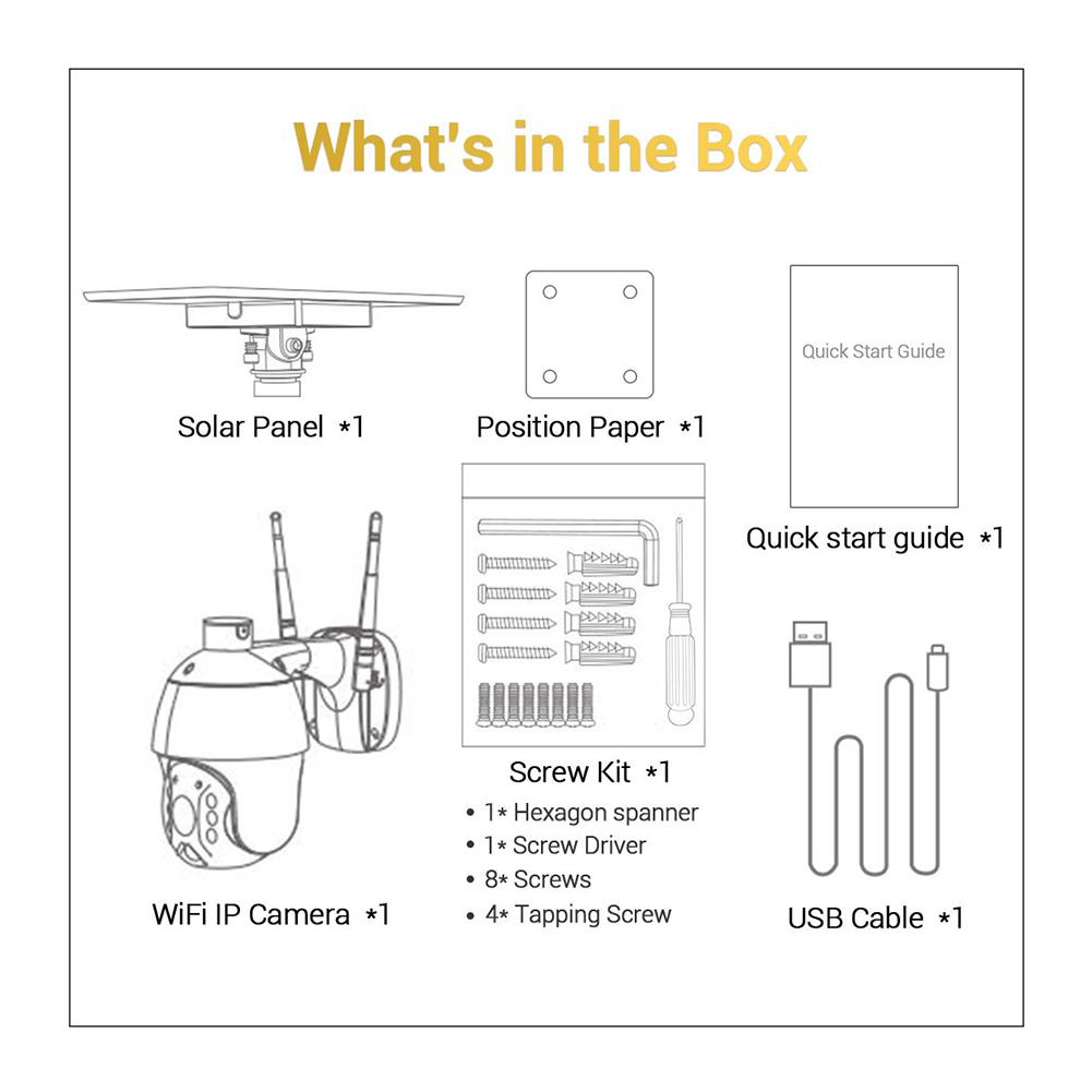 Buy ESCAM QF280 1080P Wifi Solar IP Camera Night Vision PIR Alarm Smart ...