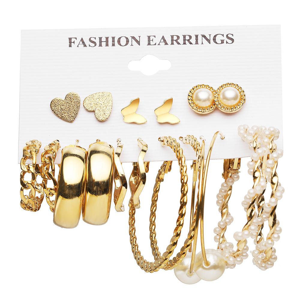Satın alın New Earring Set Creative Simple Earring Set Butterfly Peach ...