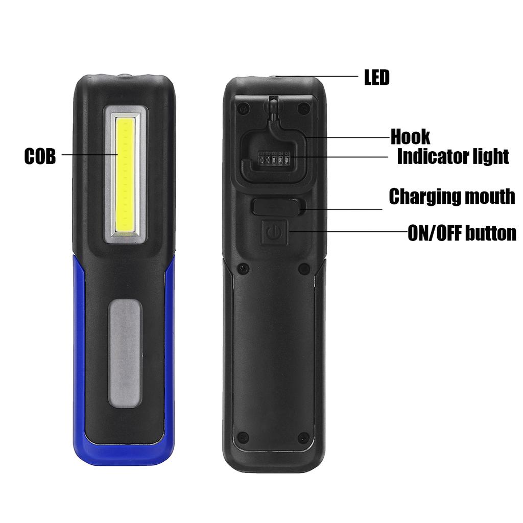 Buy Mini 3W COB LED Work Light USB Rechargeable Portable Work Light ...