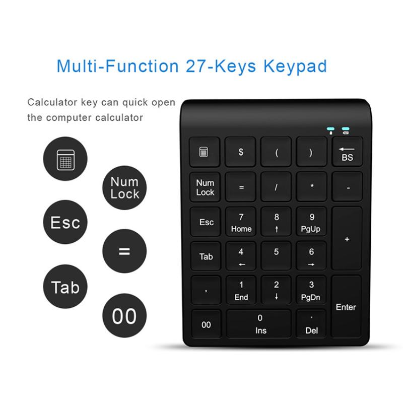 Buy Portable Mini Wireless 28 Keys 2.4G Numeric Keypad Laptop Tablet ...