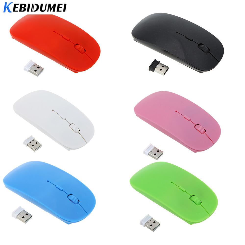 Buy Ultra Thin USB 2.4Ghz Wireless Mouse Optical Gaming Slim Receiver ...