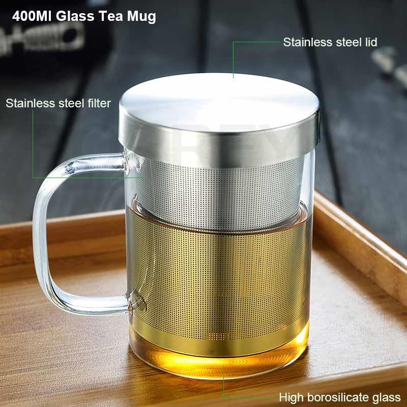 Cheap BORREY Heat-resistant Glass Tea Cup Tea Infuser Mug With ...