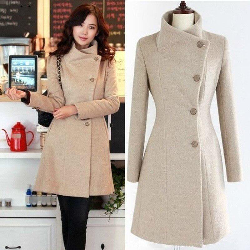 Buy Women Coat Ladies Autumn And Winter Manteau Femme Overcoat Cotton ...
