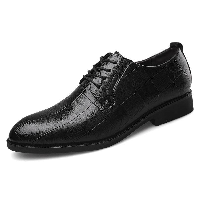 Buy Pointed Toe Formal Men Dress Shoes Patent Leather Wedding Shoes for ...