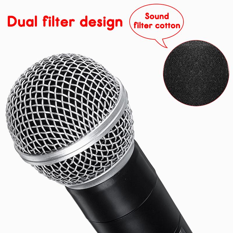 Buy Wireless Microphone System with LCD Display Dual Channel Handheld ...