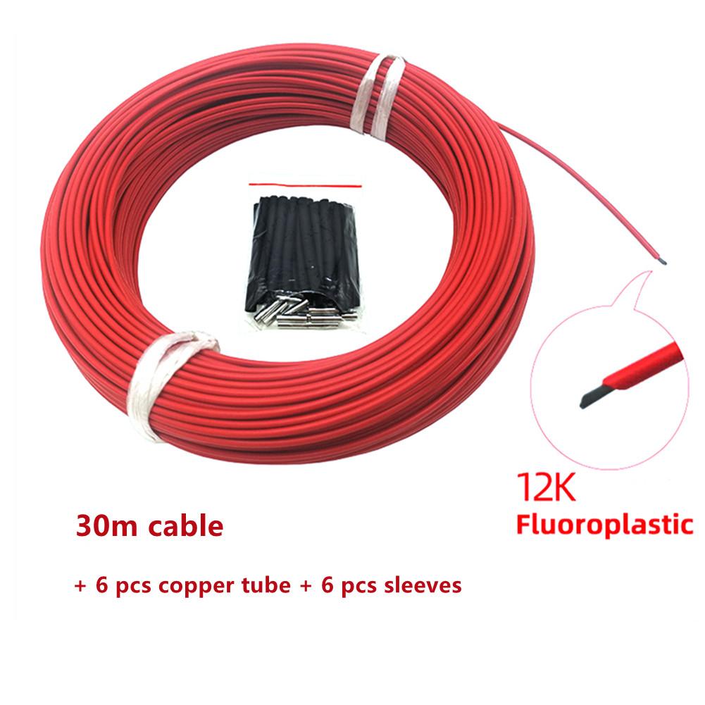 Buy 12K Carbon Fiber Heating Cable Minco Heat 33ohm Fluoroplastic 2mm ...